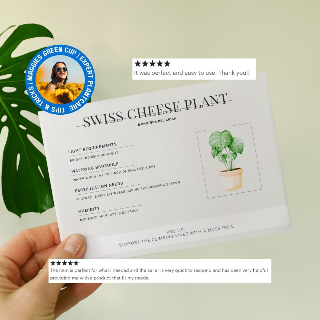 Plant Label, Plant Care Indoor, Planner Plant Care Guide Instructions ...