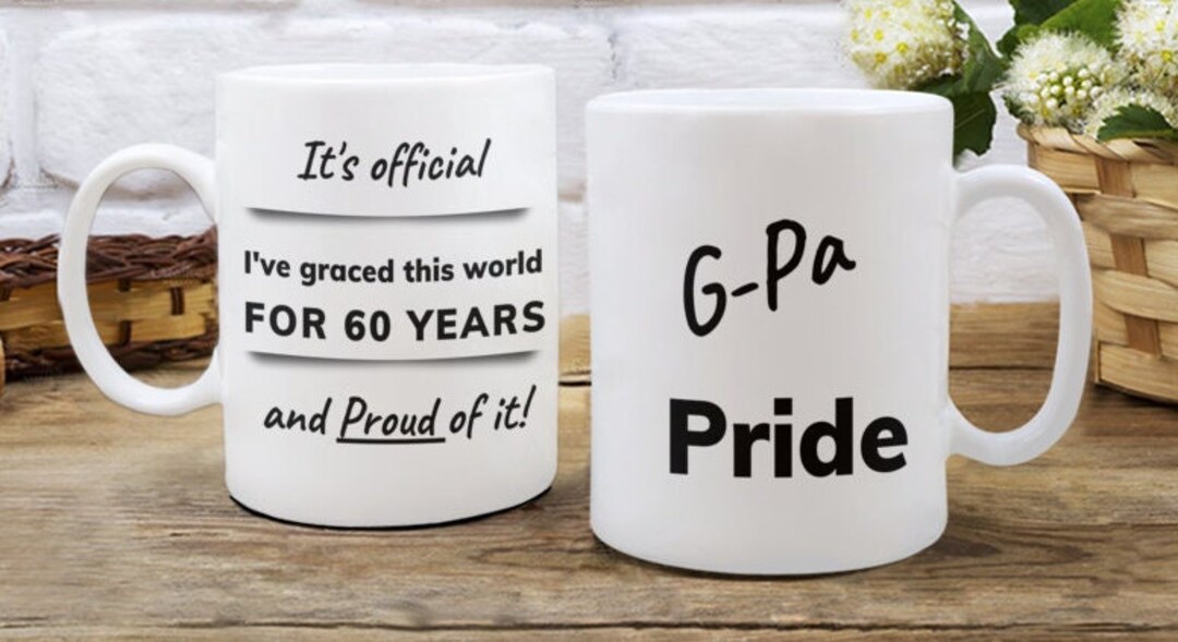 60th Birthday Mug for G-pa 60th Birthday Gifts for Men Grandpa Birthday ...