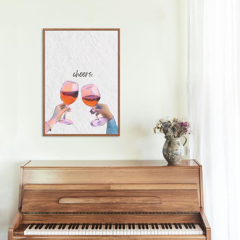 Cheers Print Bar Cart Print Bar Cart Decor Wine Print Cheers Printable ...