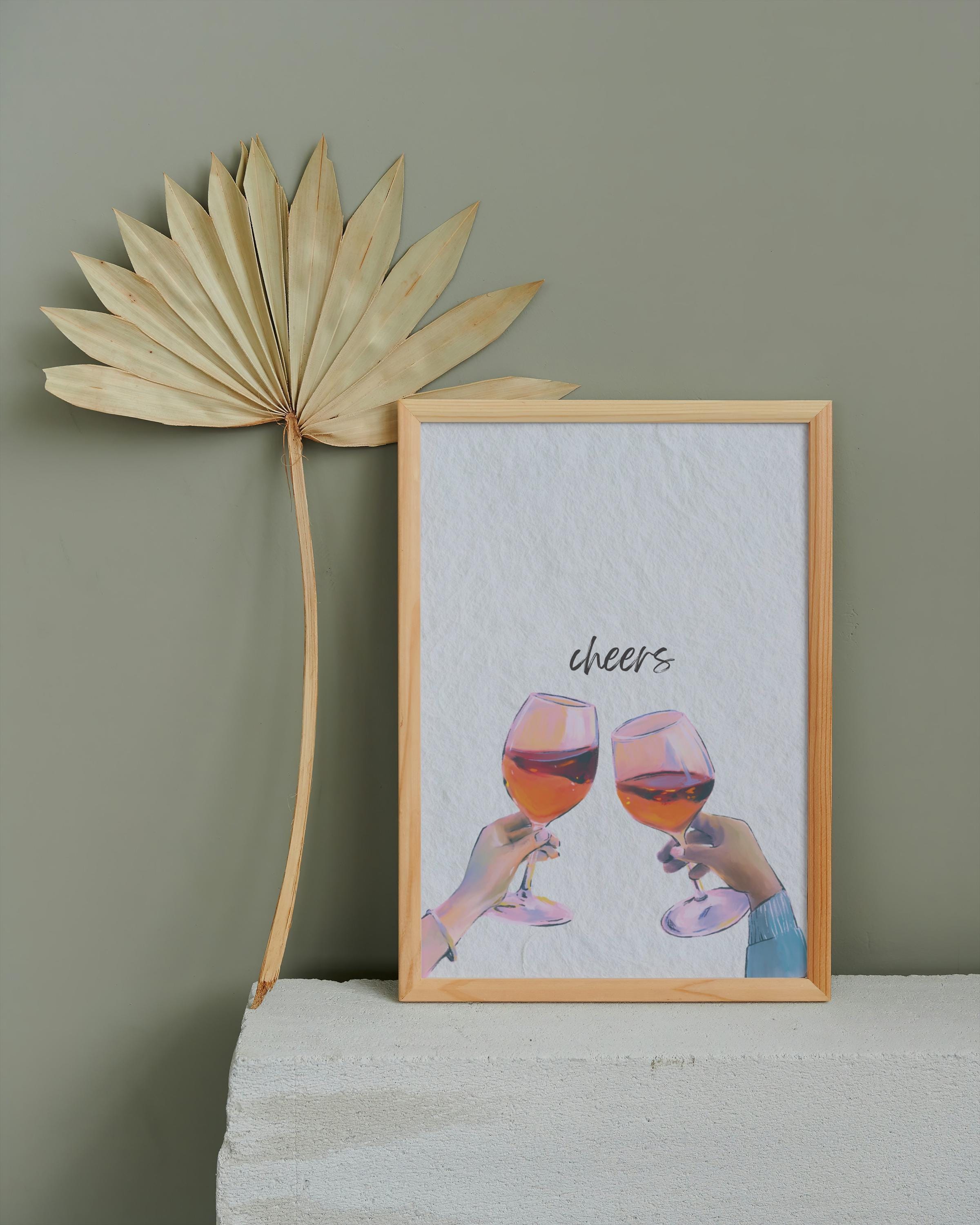 Cheers Print Bar Cart Print Bar Cart Decor Wine Print Cheers Printable Wall Art Cheers Sign Bar ...