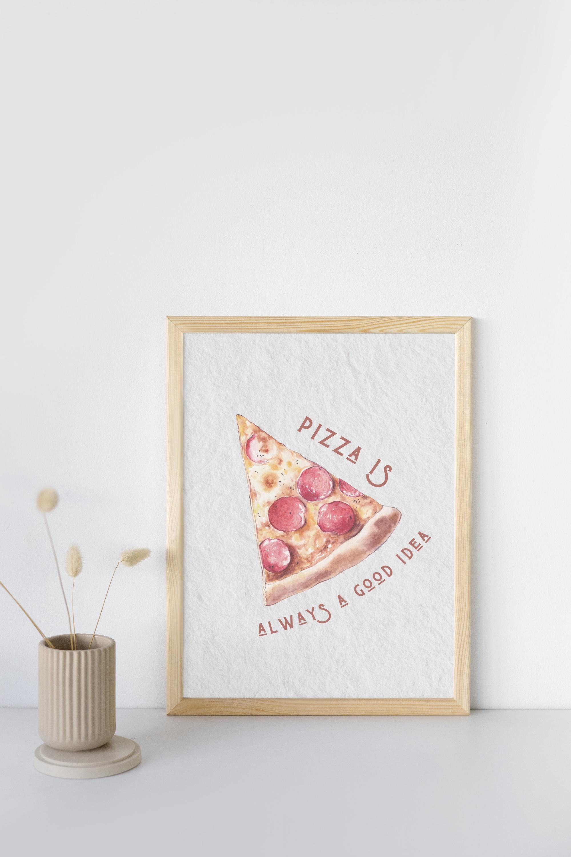 Pizza Print Pizza Printable Kitchen Decor Restaurant Prints Kitchen ...