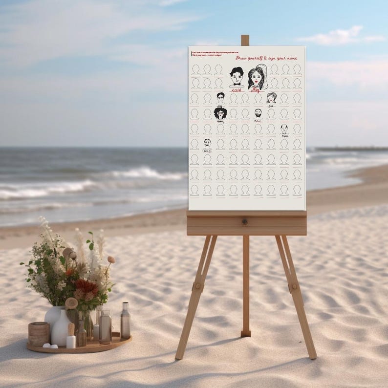 Wedding Guest Book Alternative | Interactive Wedding Games | Draw Your ...
