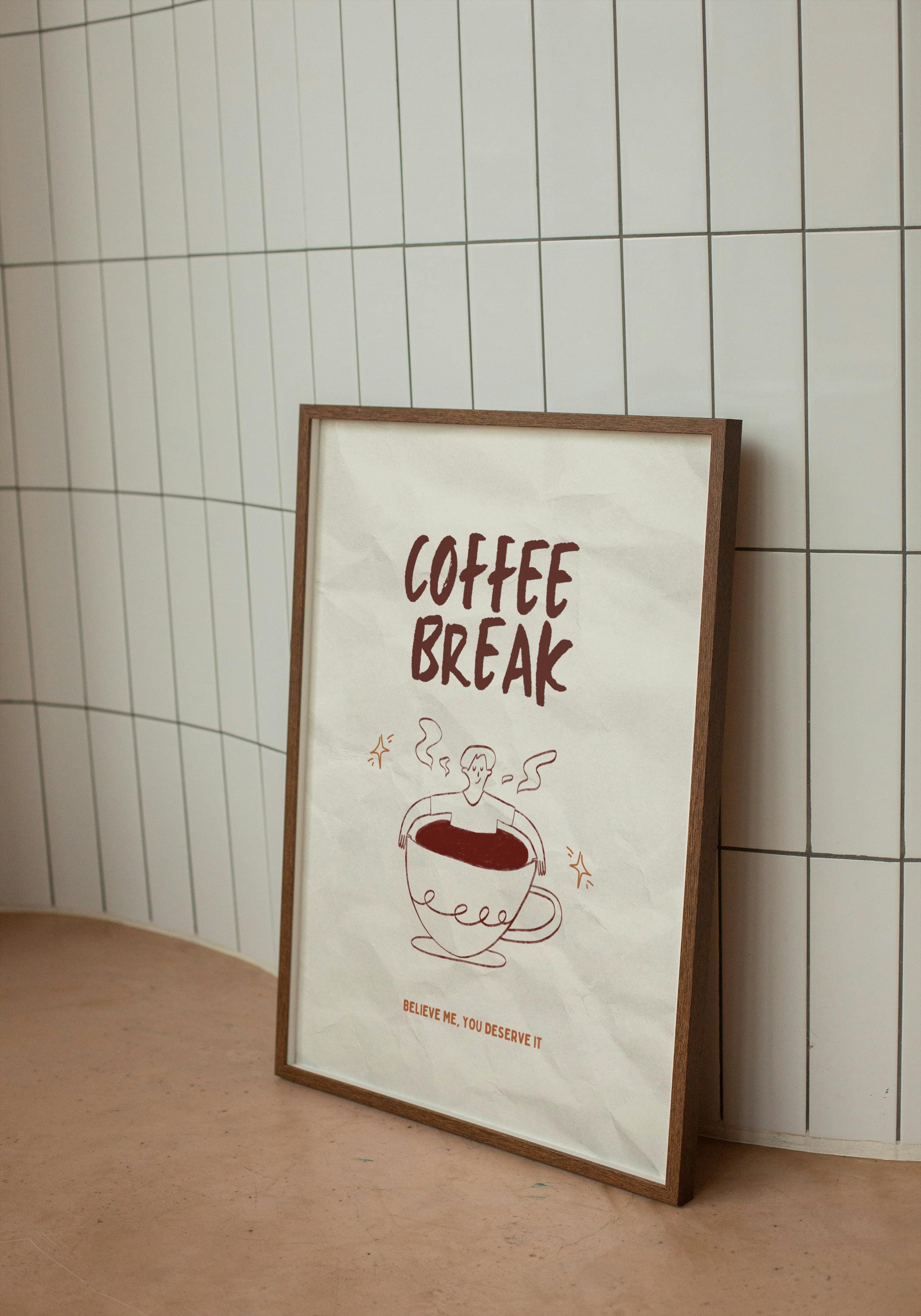 Coffee Break Print | Coffee Break Poster | Office Decor | Coffee Print ...