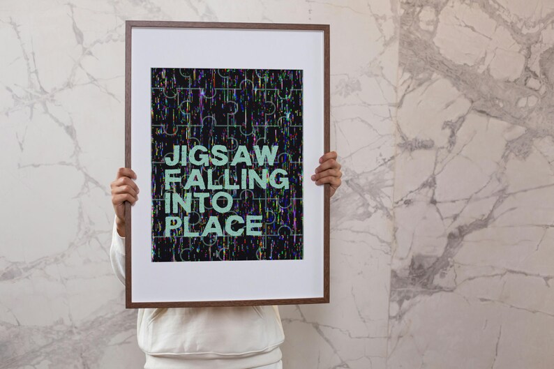 Jigsaw Falling Into Place Poster | Quote Poster | Music Print | Quote ...