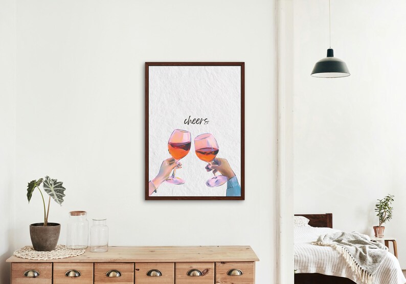 Cheers Print Bar Cart Print Bar Cart Decor Wine Print Cheers Printable ...