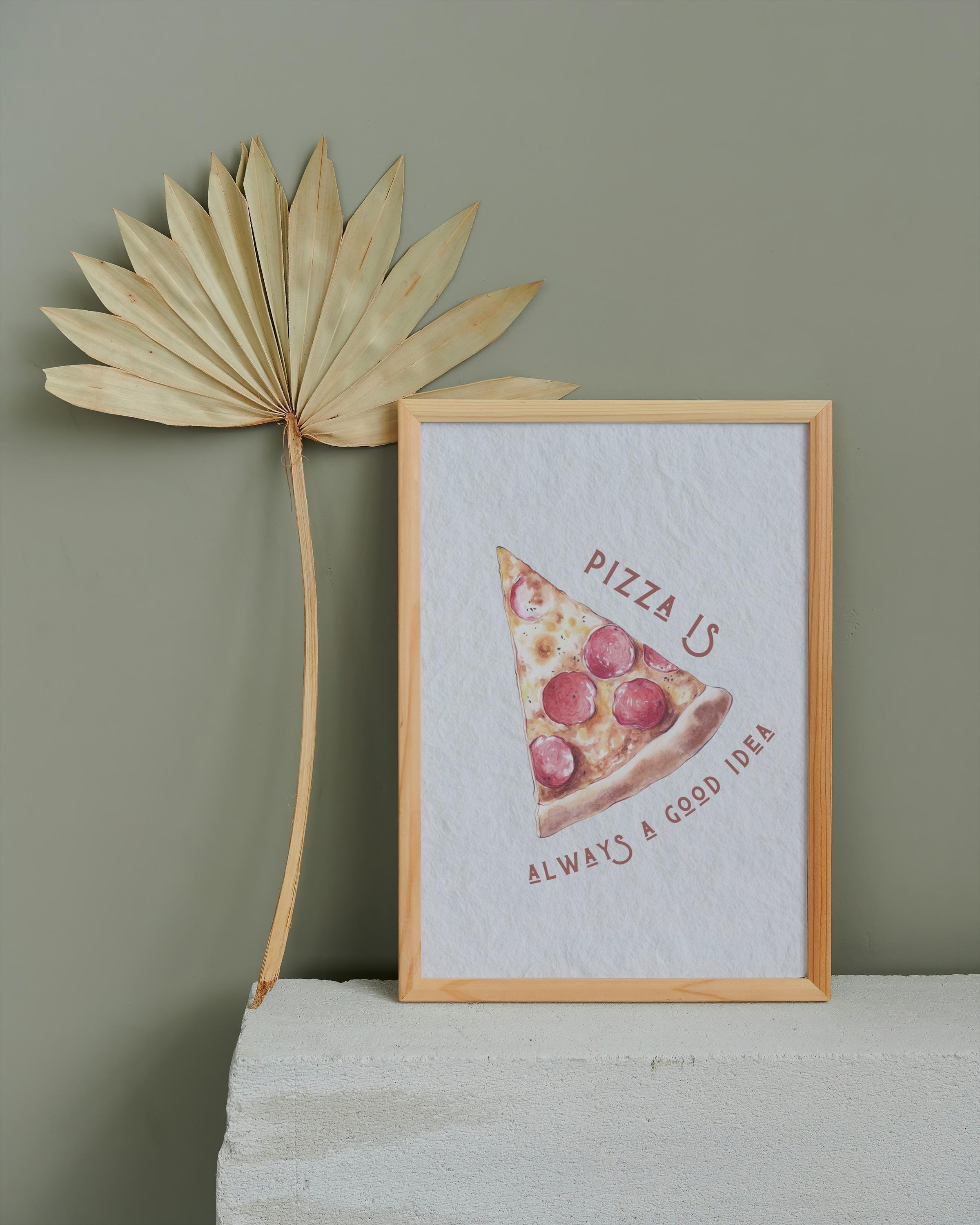 Pizza Print Pizza Printable Kitchen Decor Restaurant Prints Kitchen ...