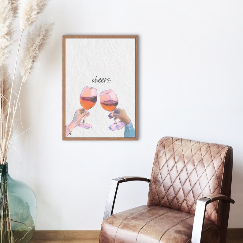 Cheers Print Bar Cart Print Bar Cart Decor Wine Print Cheers Printable ...