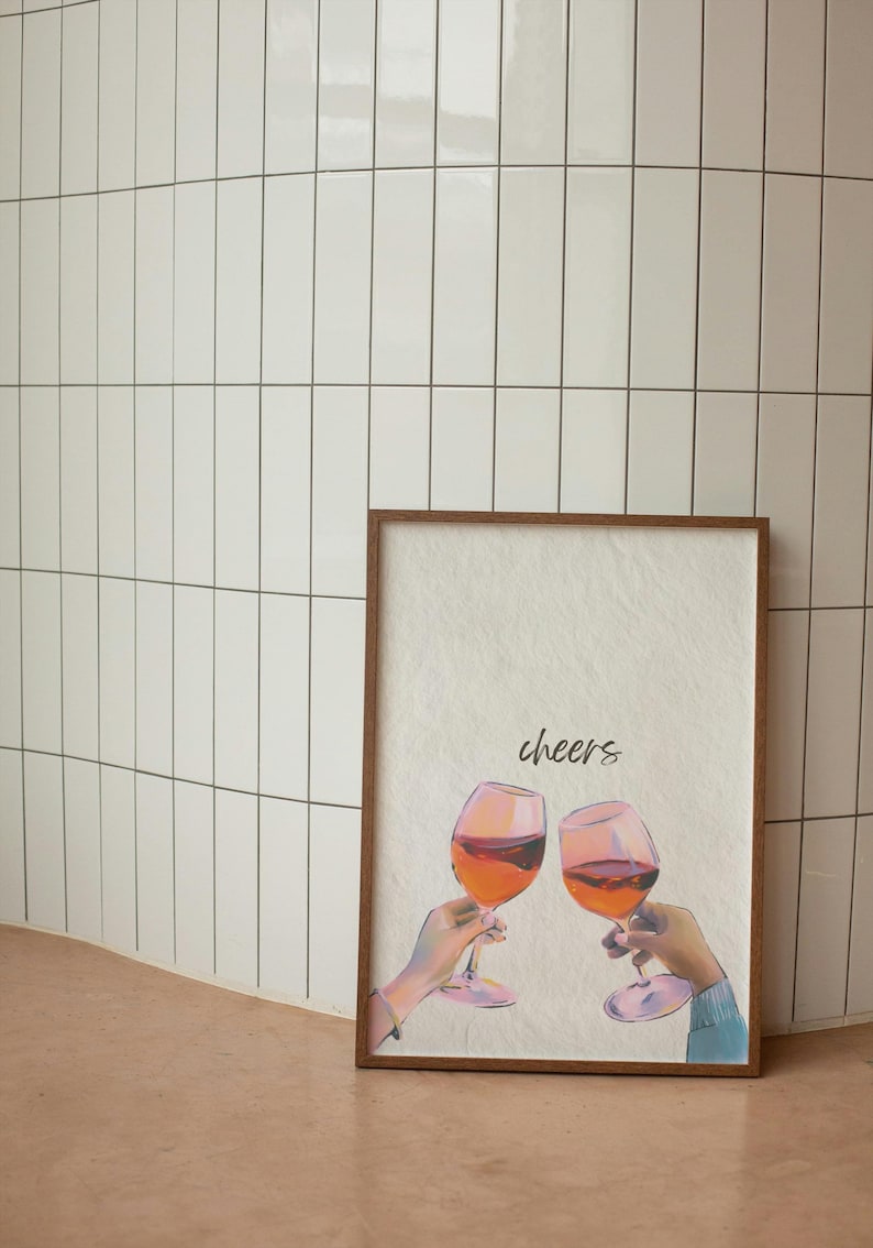 Cheers Print Bar Cart Print Bar Cart Decor Wine Print Cheers Printable ...