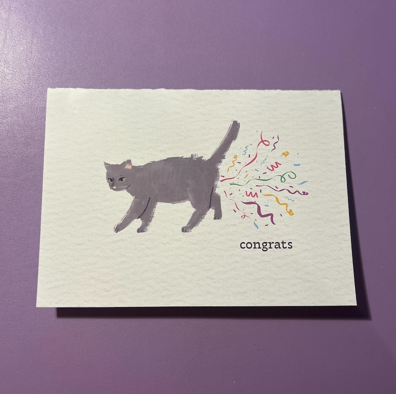 Congratulations Card | Congrats Cat | Printable Congratulations Card ...