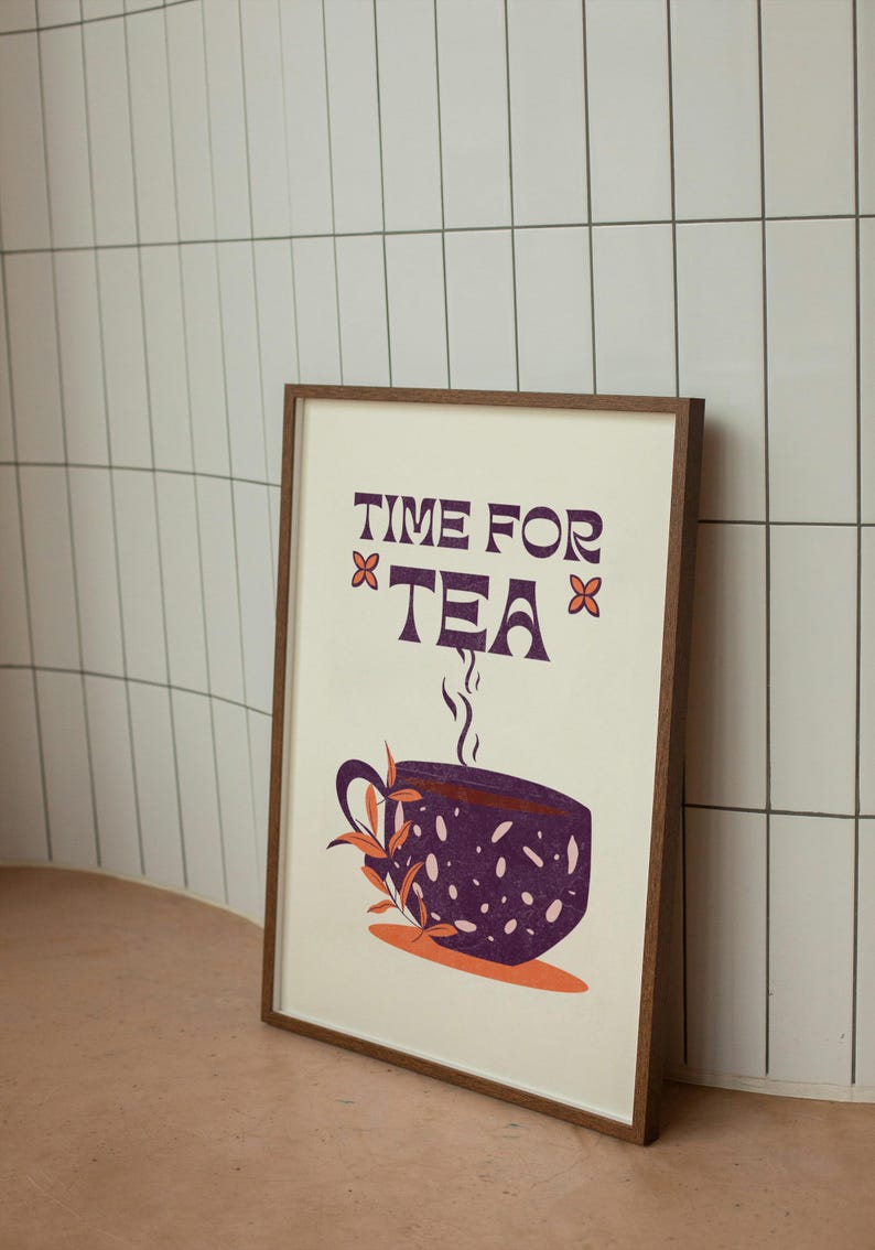 Time for Tea Print | Time for Tea Poster | Kitchen Wall Decor | Tea ...