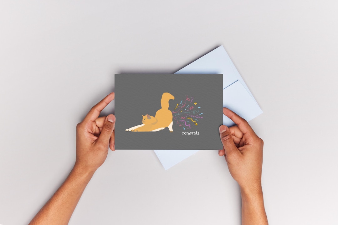 Congratulations Card | Congrats Cat | Printable Congratulations Card ...