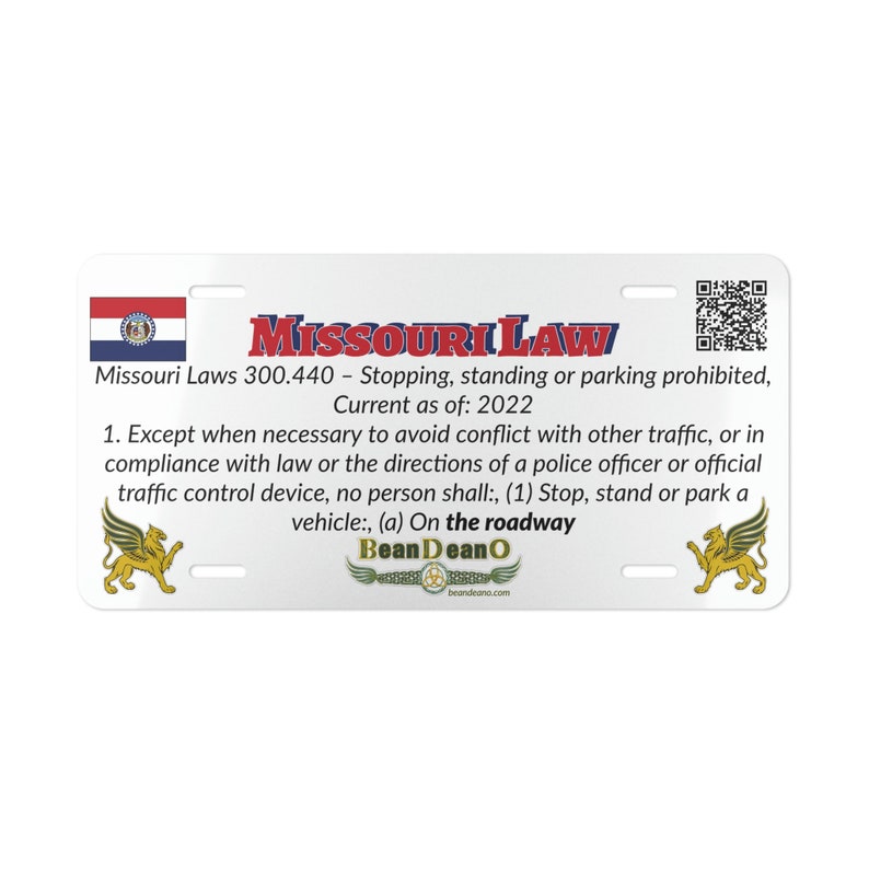 Missouri License Plate, Vanity Plate, Beandeano, Laws, Sticker ...