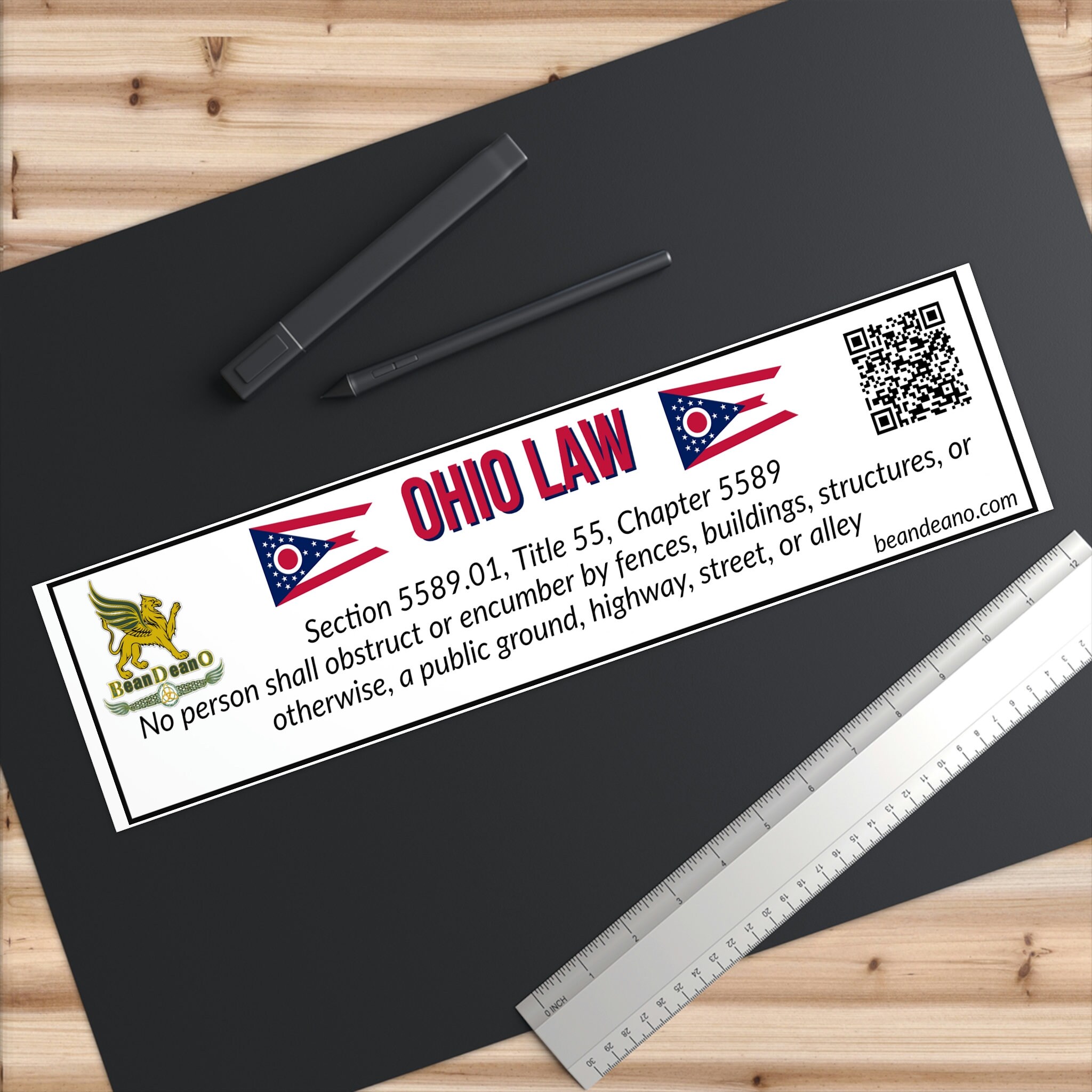 Ohio Bumper Sticker, Bumper Stickers, Ohio, Sticker, Beandeano, Laws ...