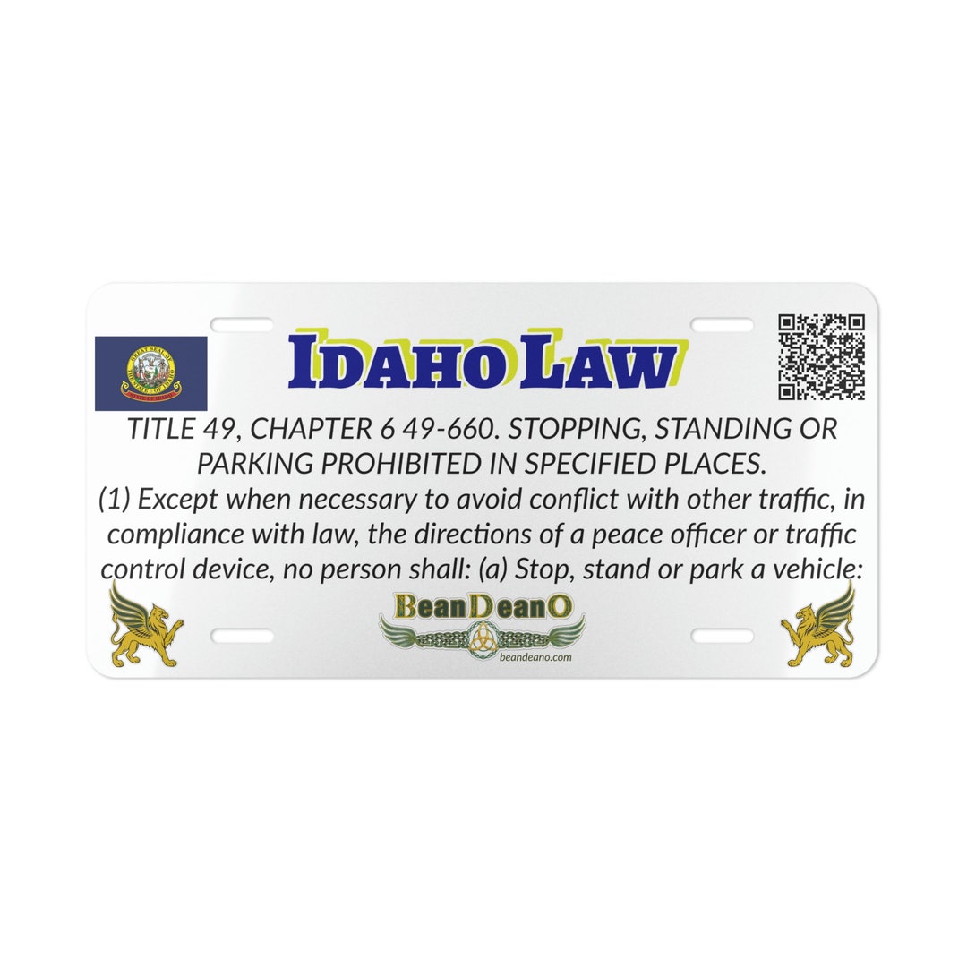 Idaho, Idaho License Plate, Vanity Plate, Beandeano, Laws, Sticker ...