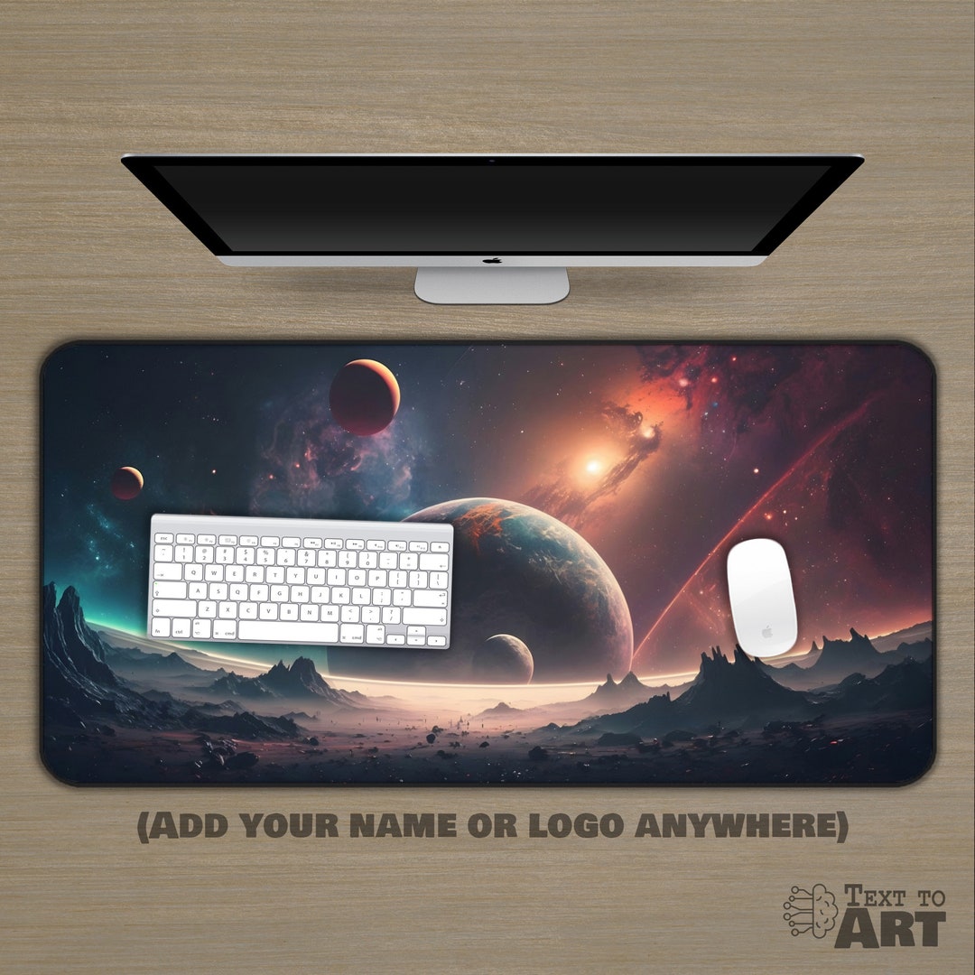 Large Galaxy Gaming Mouse Pad Custom Space Desk Mat Pad XL Mouse Mat ...