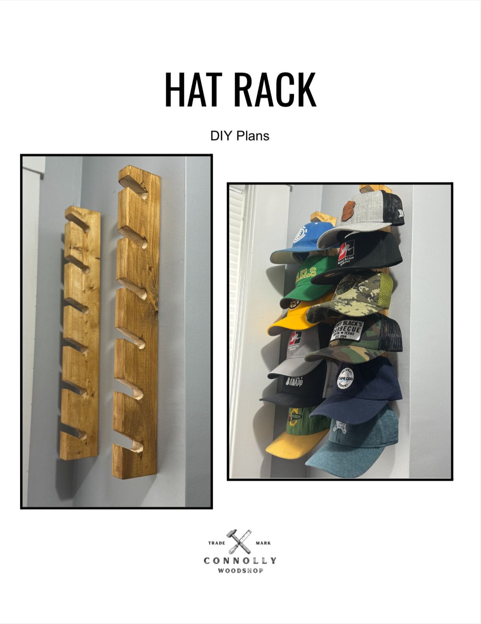 Hat Rack, DIY Plans - Etsy