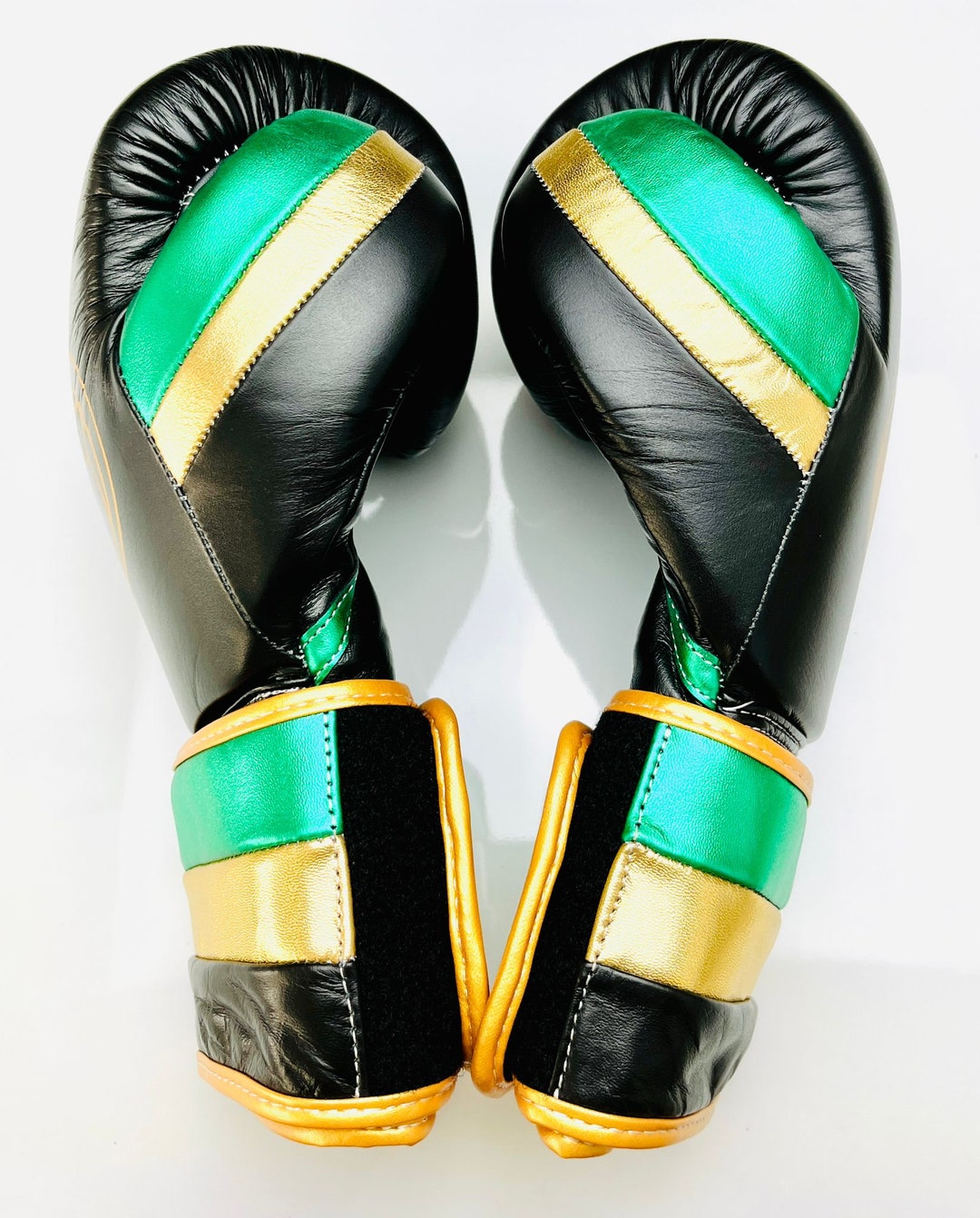 New Customized Professional Boxers Velcro Gloves, 100% Genuine Leather ...