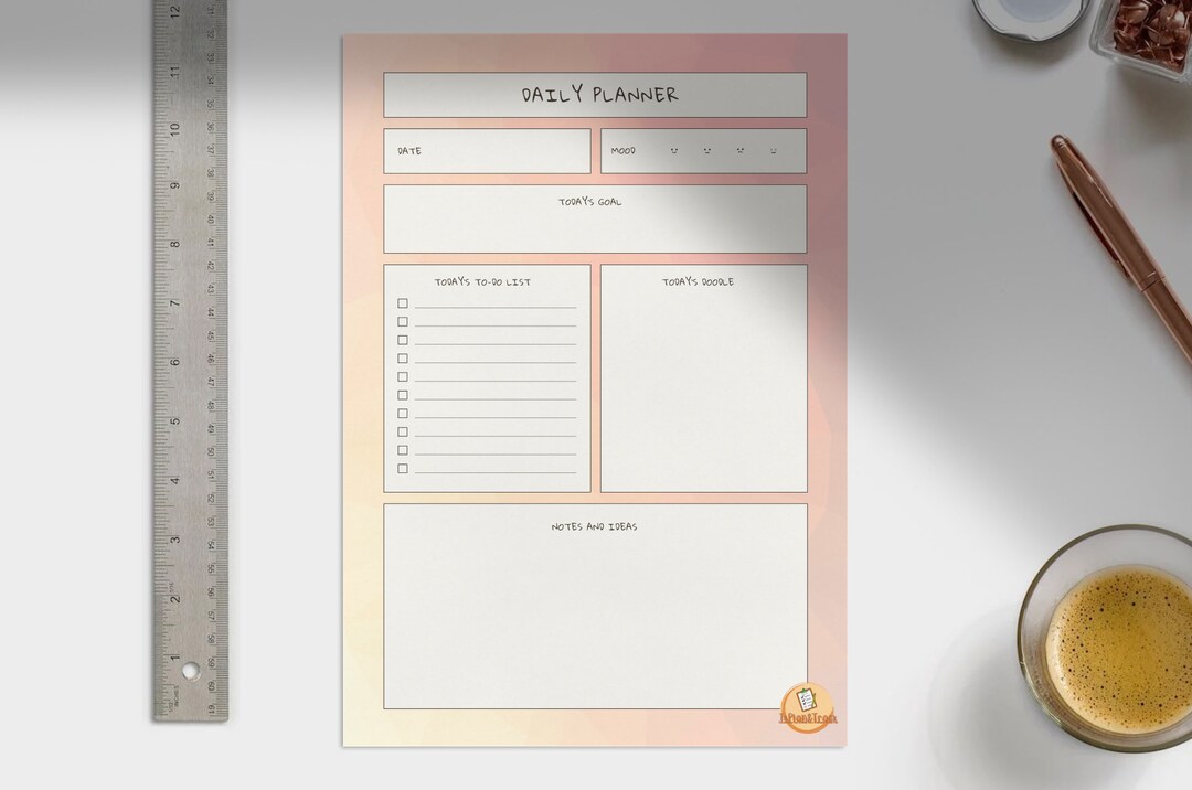 Daily Planner Instant Download Morning Routine Printable Planner Round ...