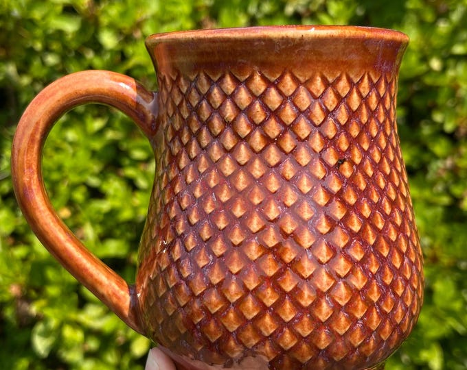 Handmade Fantasy Red Dragon Scale Texture Pottery Mug - Etsy