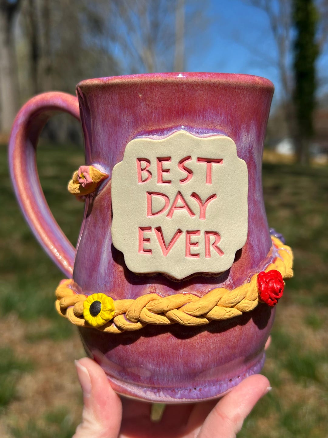 Handmade Princess Rapunzel Braided Hair Pottery Mug - Etsy