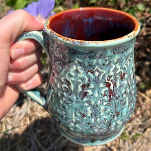 Beautiful Handmade Gothic Texture Pottery Mug - Etsy