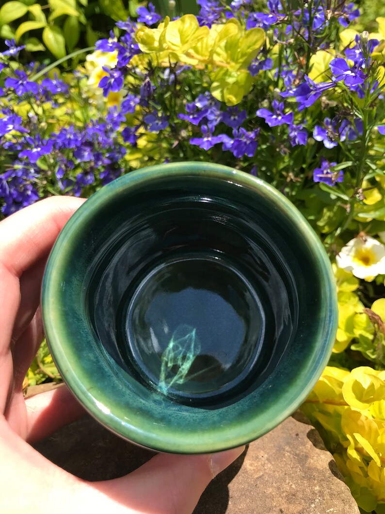 Single Scottish Celtic Pottery Whisky Cup, Handmade Celtic Wine Tumbler ...