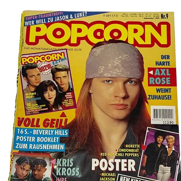 Vintage POPCORN Germany Music Magazine,august 1994,marky Mark,joshua ...