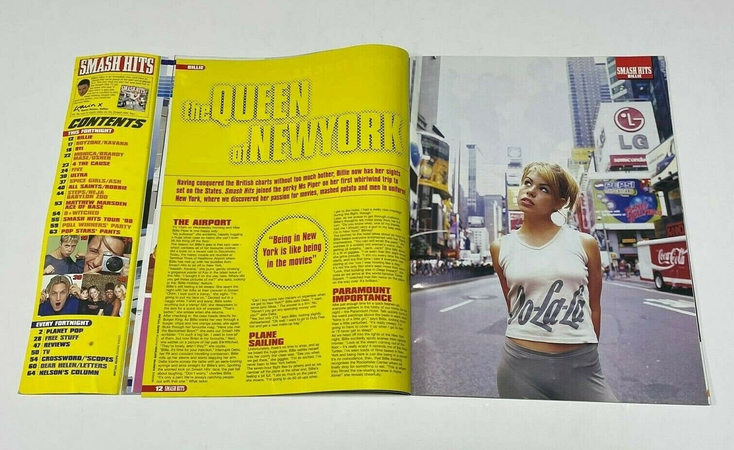 Vintage Smash Hits UK Music Magazine, September 1998,billie Piper ...