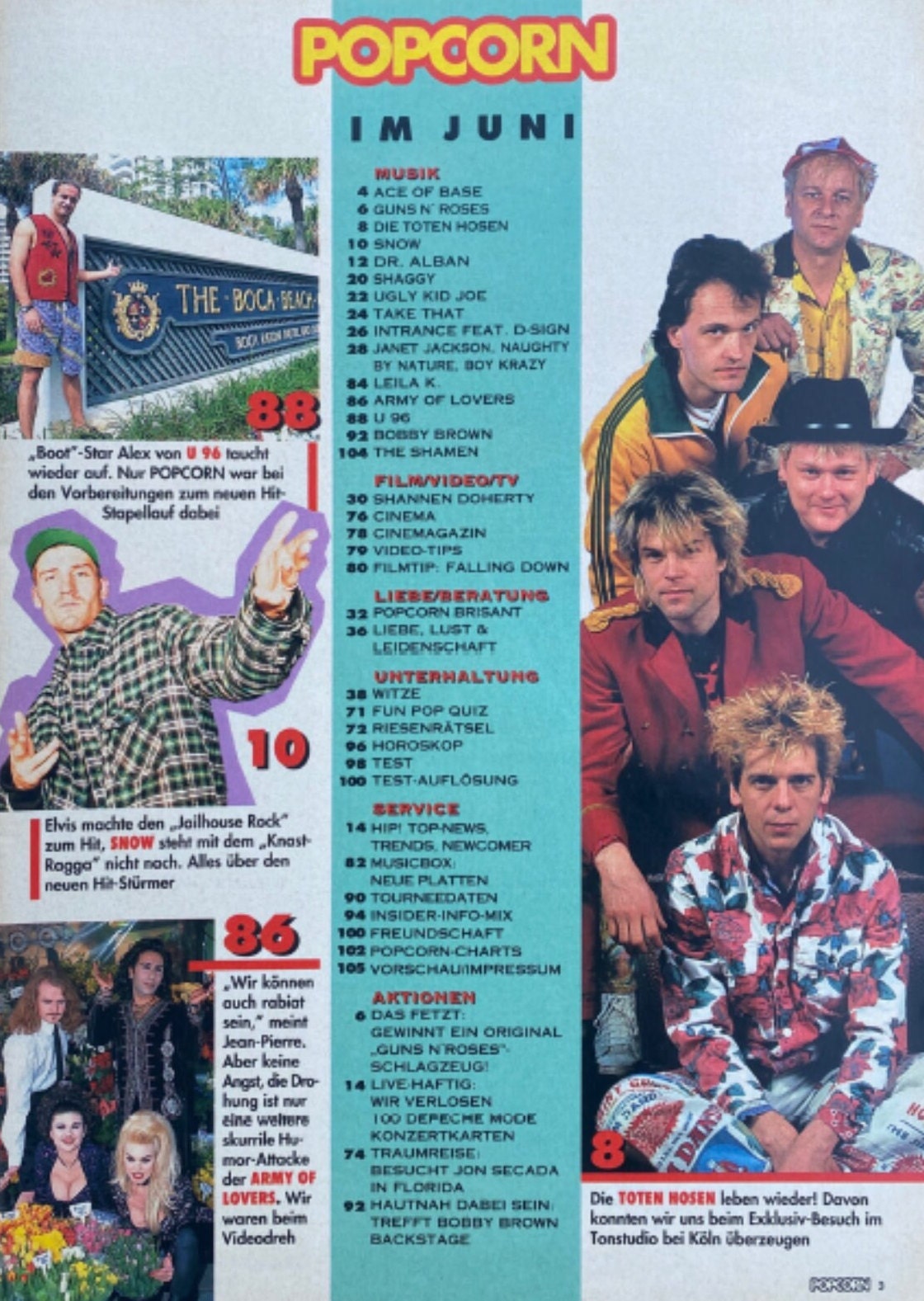 Vintage POPCORN Music Magazine June 1993, PDF Digital Download File ...