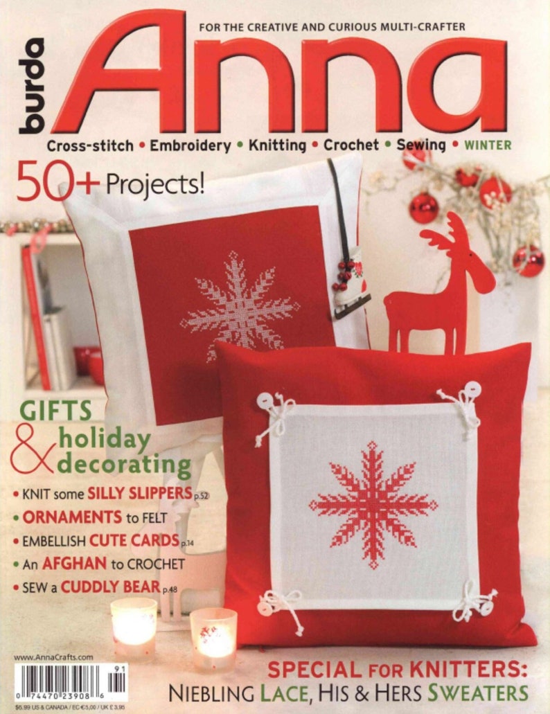 Vintage Anna Burda Knitting & Needlecrafts Magazine Winter 2009 PDF Digital Download File ...
