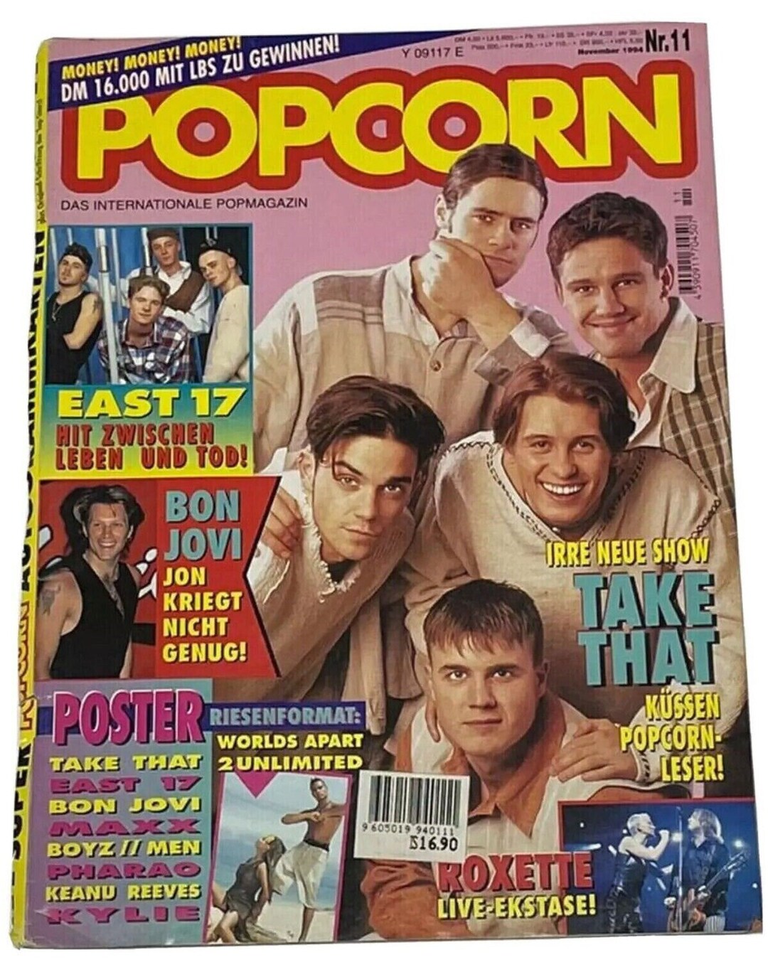 Vintage POPCORN Music Magazine November 1994, PDF Digital Download File ...