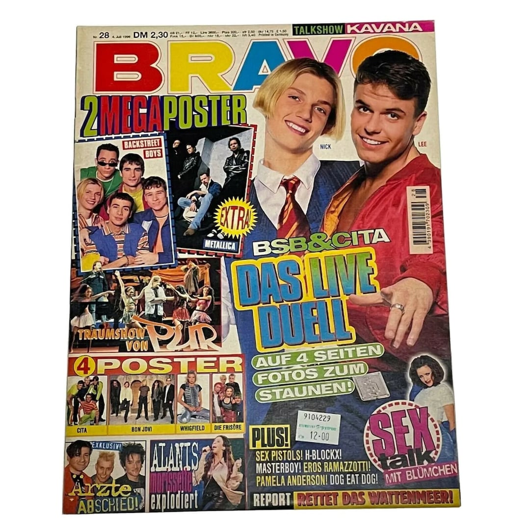 Vintage Bravo German Music Magazine JULY 1996,backstreet Boys ...