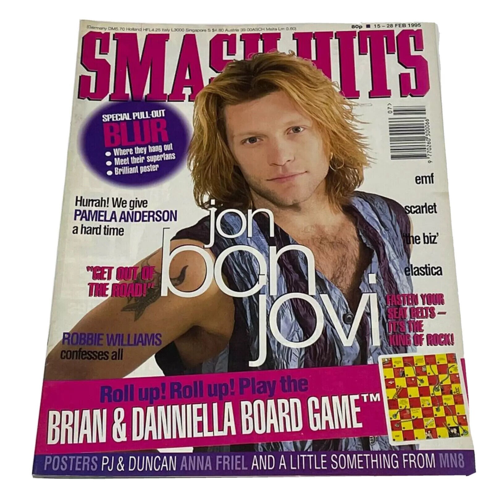 Vintage Rare Smash Hits UK Music Magazine, February 1995,bon Jovi ...