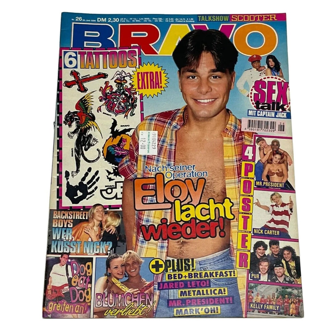 Vintage Bravo German Music Magazine JUNE 1996,eloy De Jong,jared Leto ...