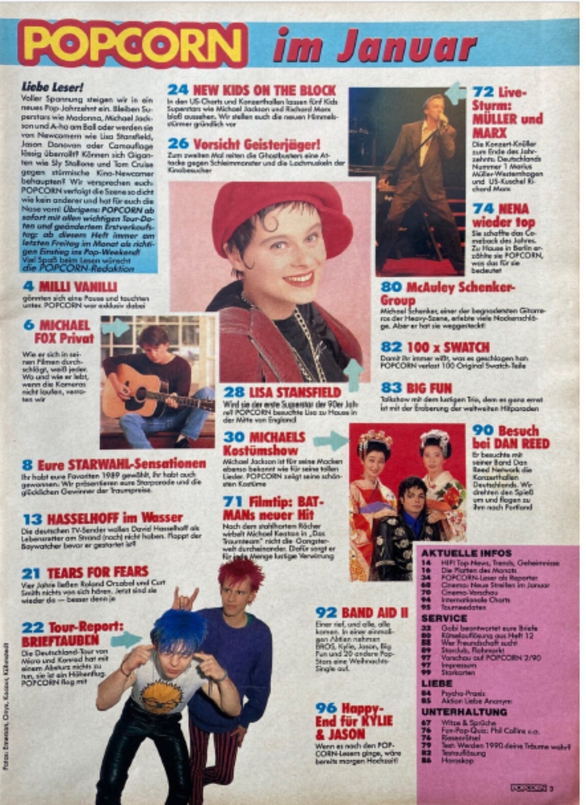 Vintage POPCORN Music Magazine January 1990 PDF Digital Download File ...
