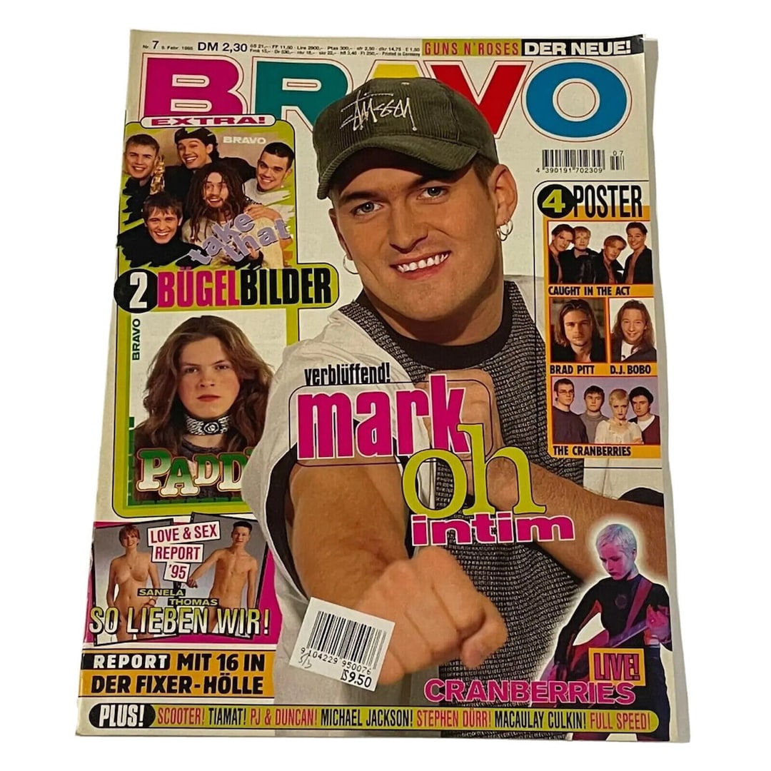 Vintage RARE Bravo German Music Magazine February 1995,mark Oh,brad ...