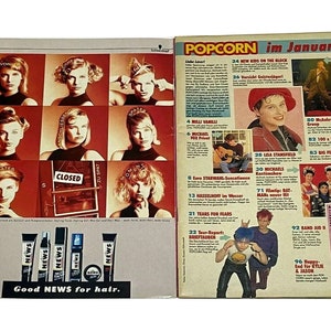 Vintage Old POPCORN Germany Music Magazine, January 1990,jason Donovan ...