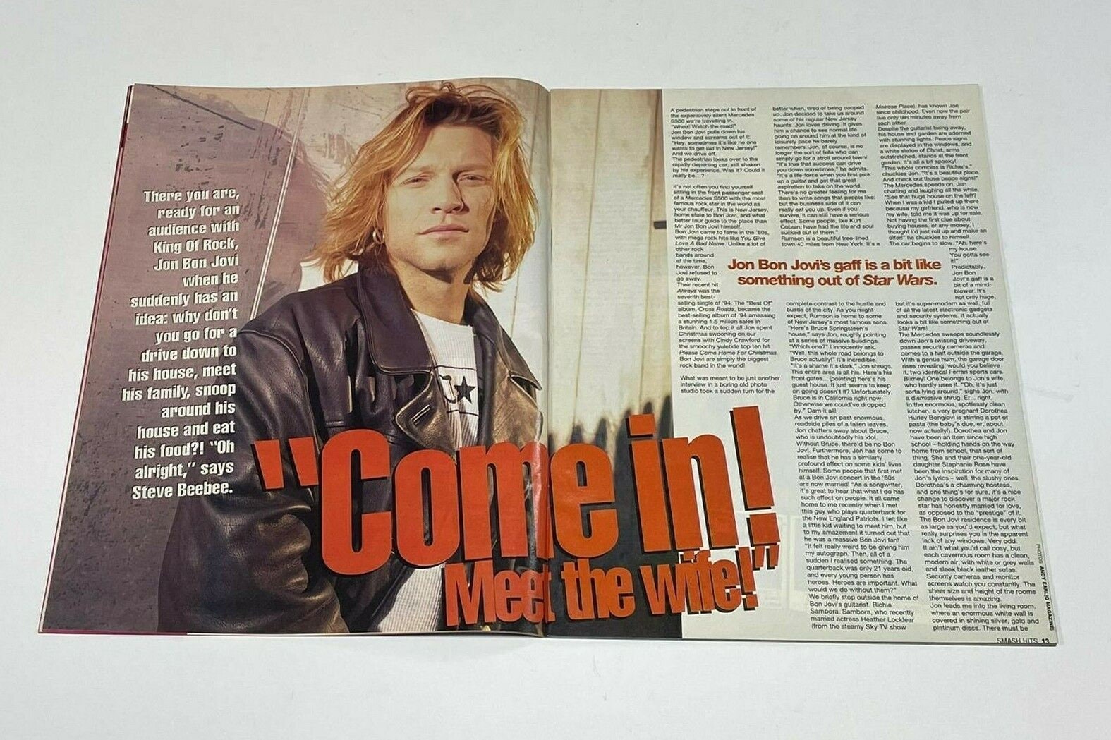 Vintage Rare Smash Hits UK Music Magazine, February 1995,bon Jovi ...