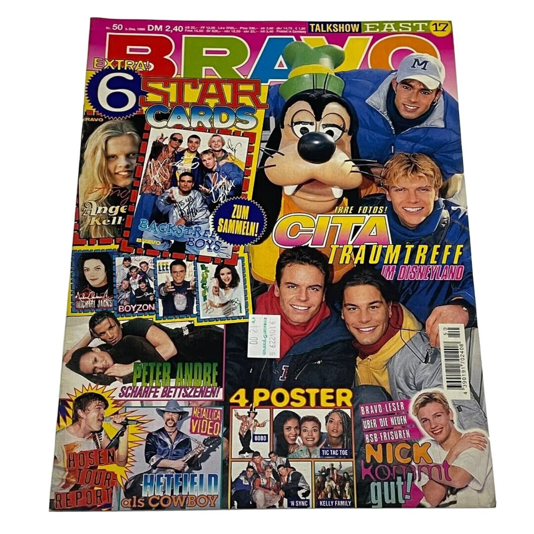 Vintage Bravo German Music Magazine, December 1996,james Hetfield,peter ...