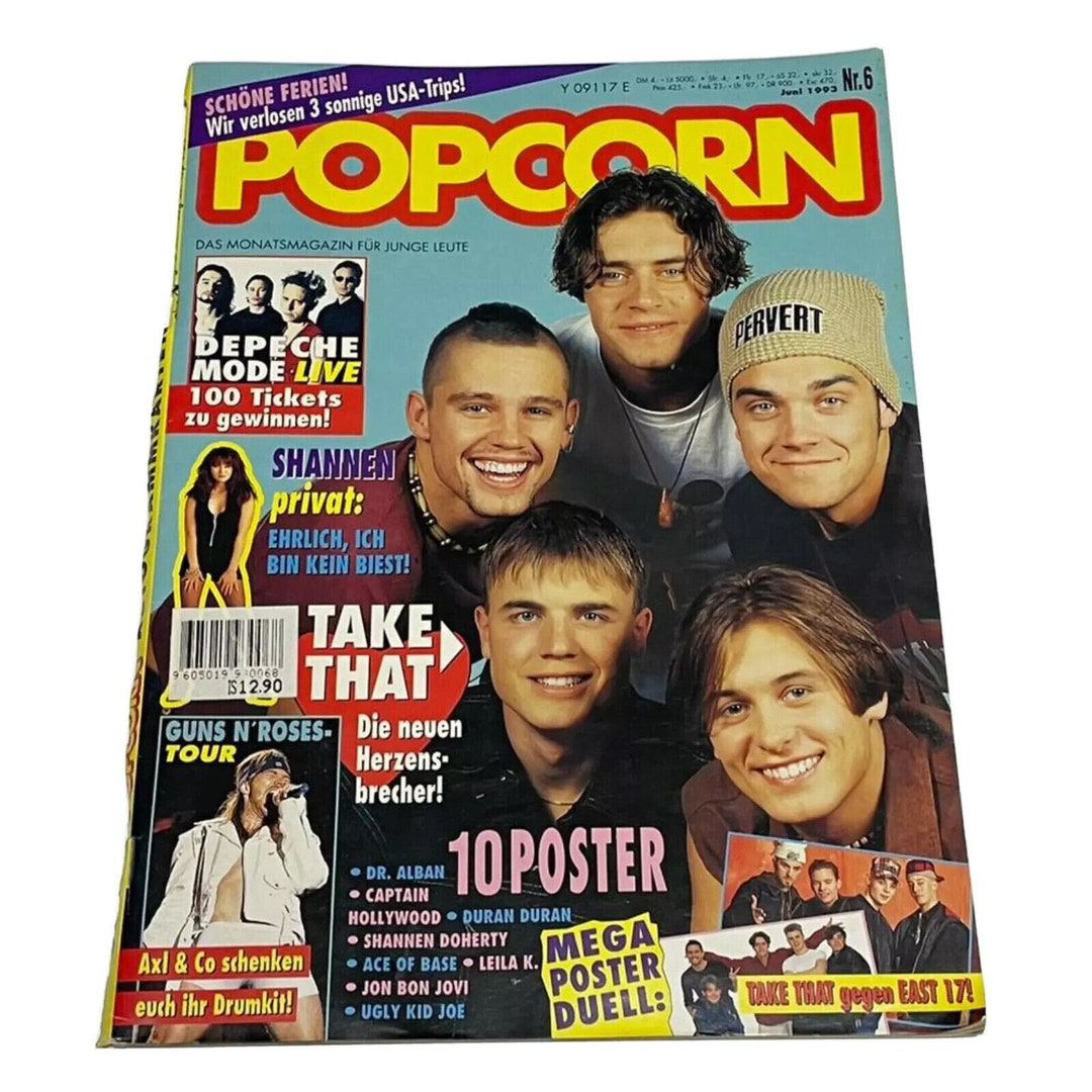 Vintage POPCORN Music Magazine June 1993, PDF Digital Download File ...