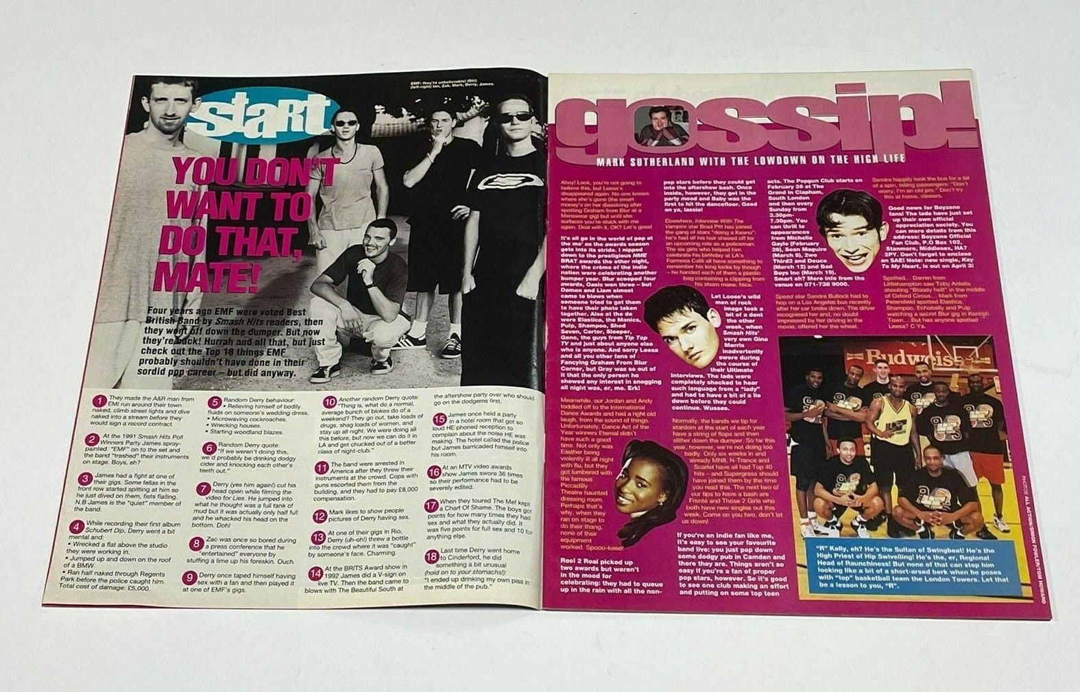 Vintage Rare Smash Hits UK Music Magazine, February 1995,bon Jovi ...