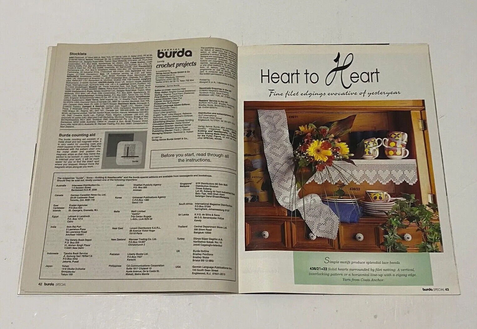Vintage Special ANNA Burda Knitting & Needlecrafts Magazine,crochet Projects 1990s - Etsy