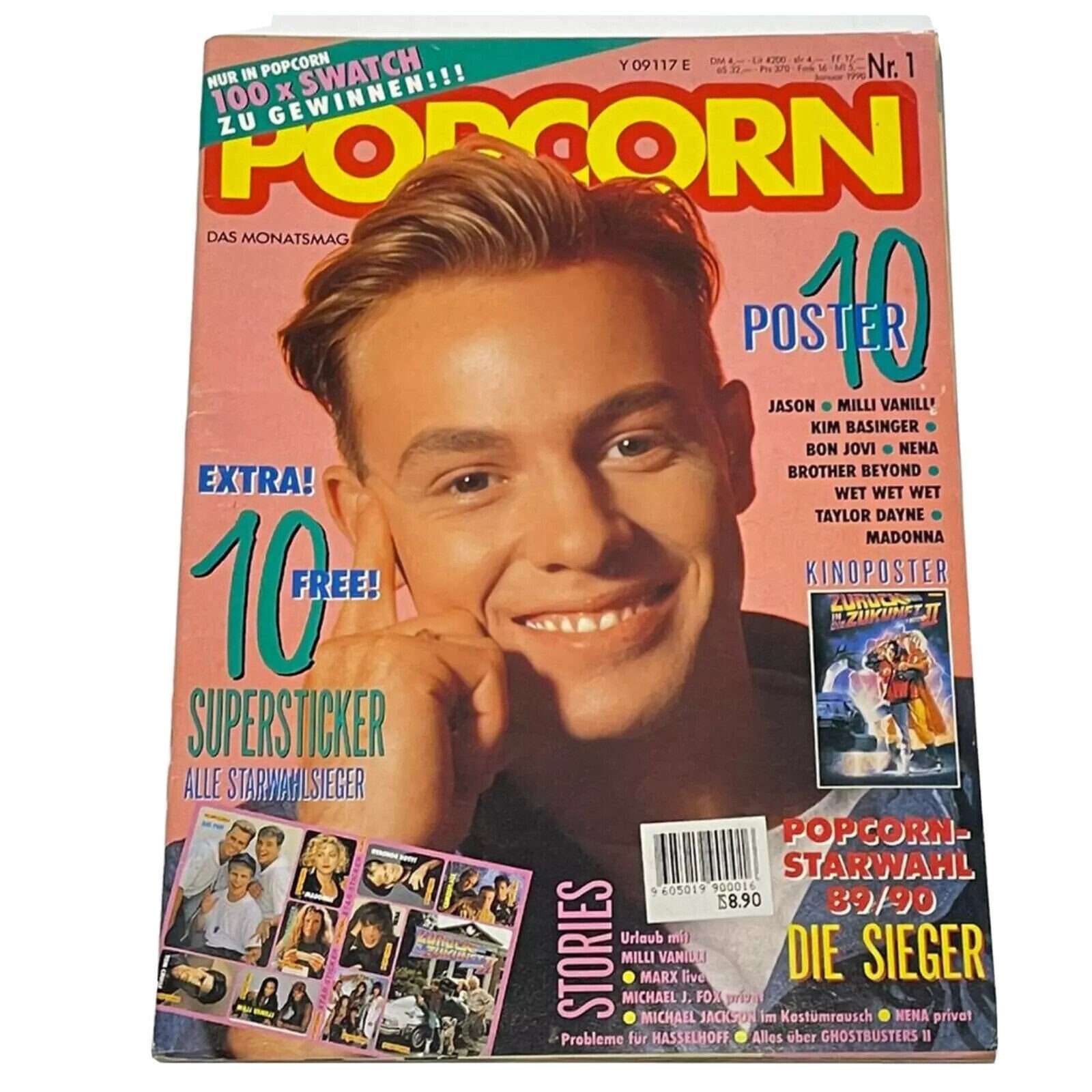 Vintage POPCORN Music Magazine January 1990 PDF Digital Download File ...