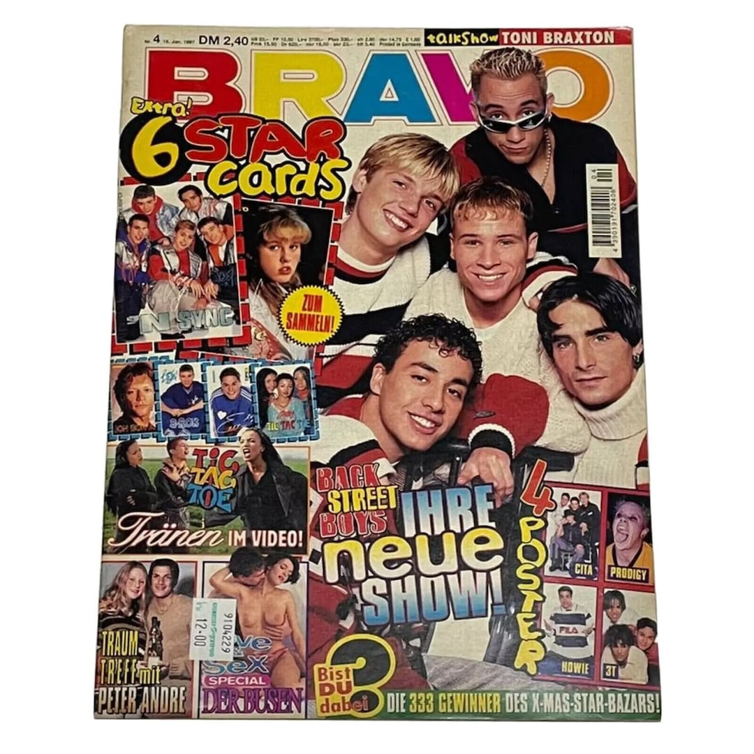 Vintage Bravo German Music Magazine January 1997, Sandra Bullock,toni ...