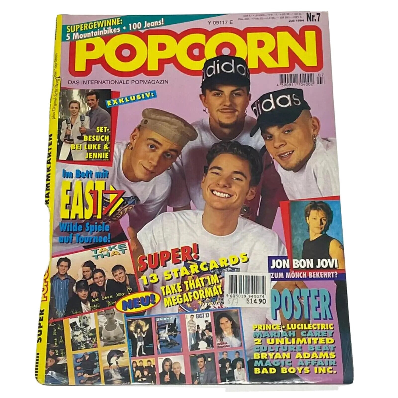 Vintage Rare POPCORN Germany Music Magazine,july 1994,east 17,haddaway ...