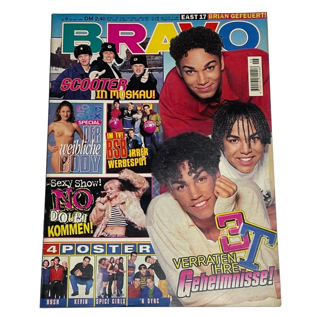 Vintage Bravo German Music Magazine January 1997,3t,scooter,boyzone ...