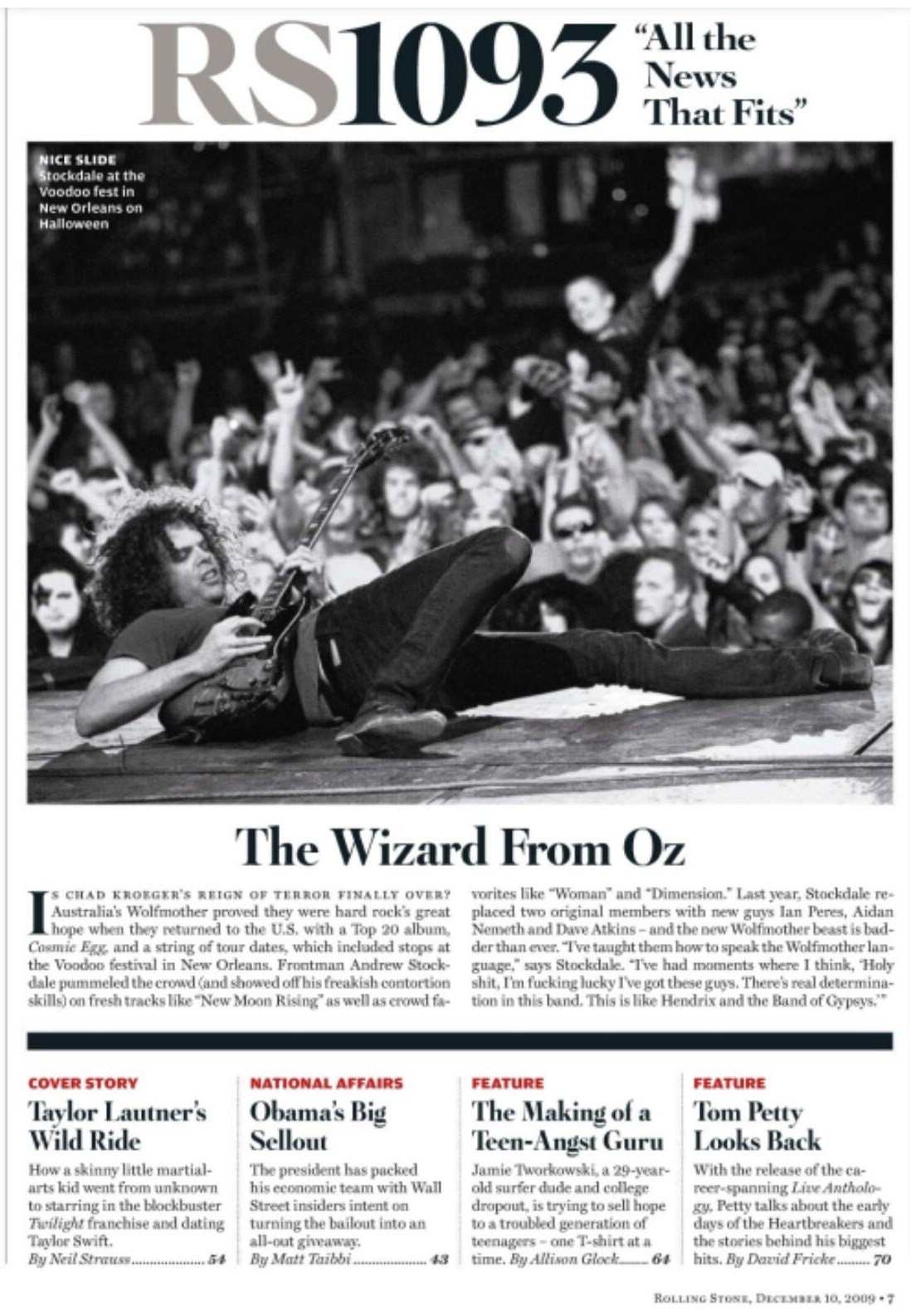Vintage Rolling Stone American Magazine December 2009 - PDF Digital ...