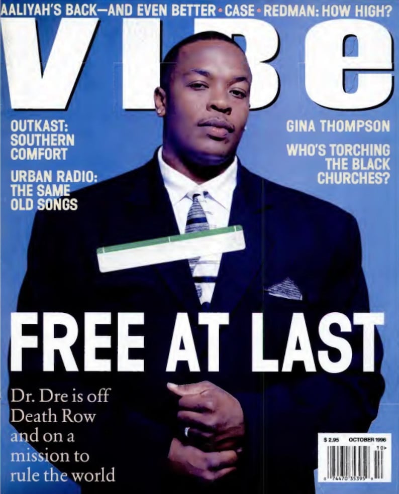 Vintage Vibe Magazine October 1996 - PDF Digital Download File - Dr. Dre, Outkast, Gina Thompson ...