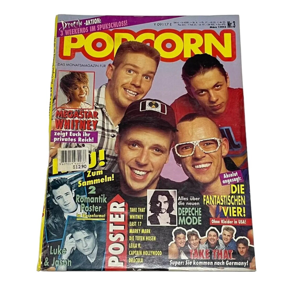 Vintage POPCORN Music Magazine March 1993, PDF Digital Download File ...