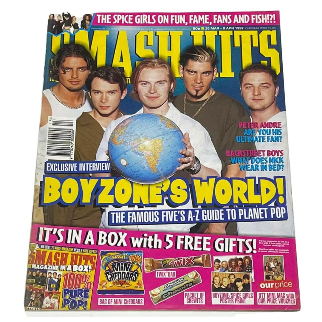Vintage Rare Smash Hits UK Music Magazine,april 1997,boyzone,sean ...